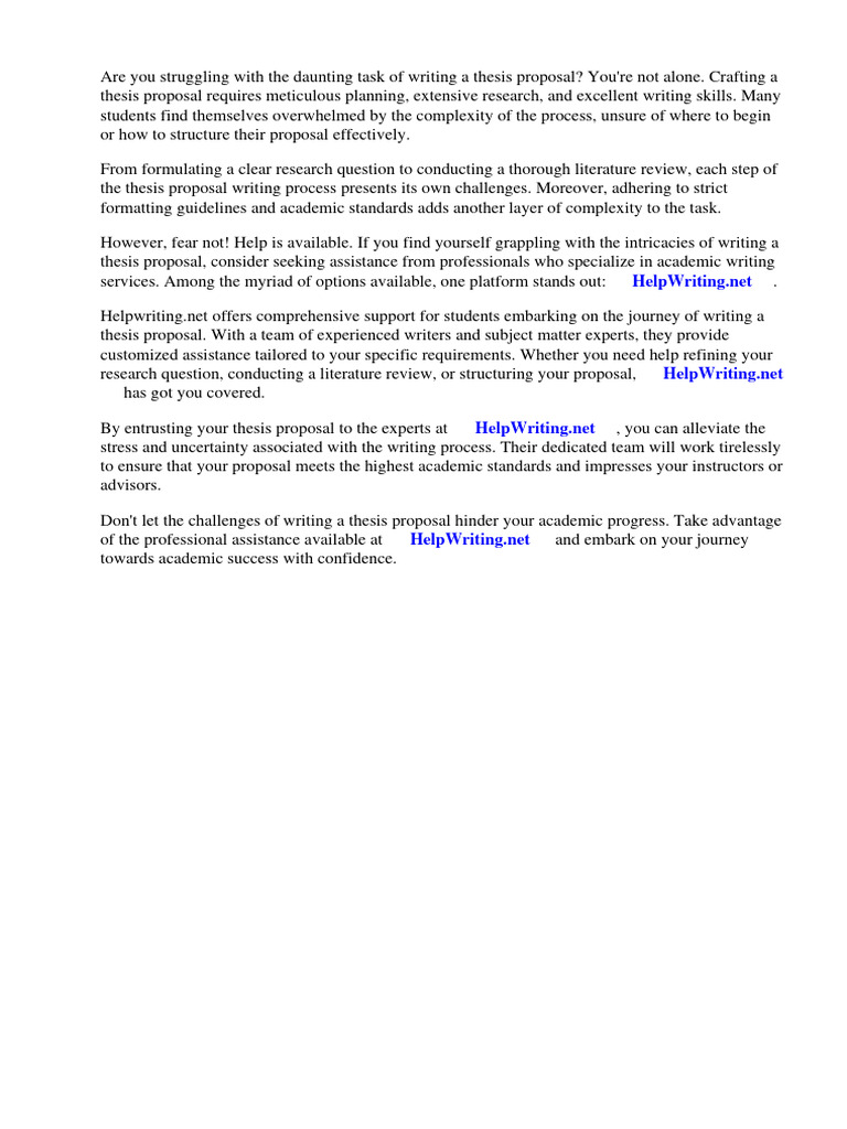 Steps of Writing A Thesis Proposal | PDF | Thesis | Essays