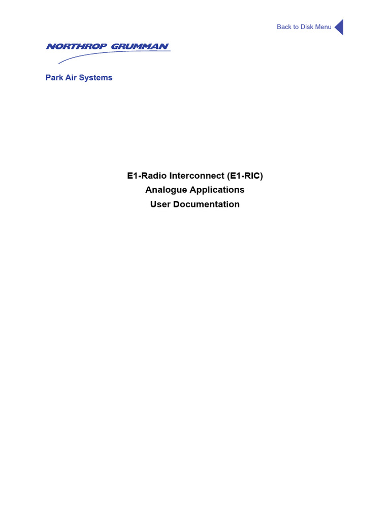 E1-RIC Analogue Applications | PDF | Relay | Hertz