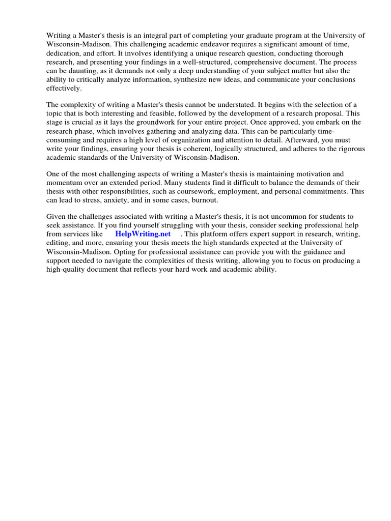 Masters Thesis Uw Madison | PDF | Thesis | Equations