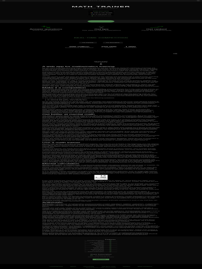 Math Trainer - Practice Mental Math | Download Free PDF | Arithmetic ...