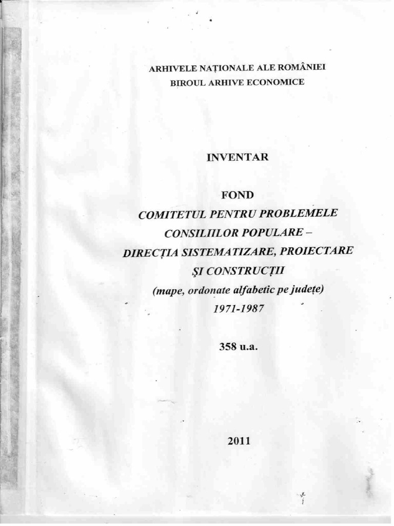 Comitetul Pentru Problemele Consiliilor Populare. Directia ...