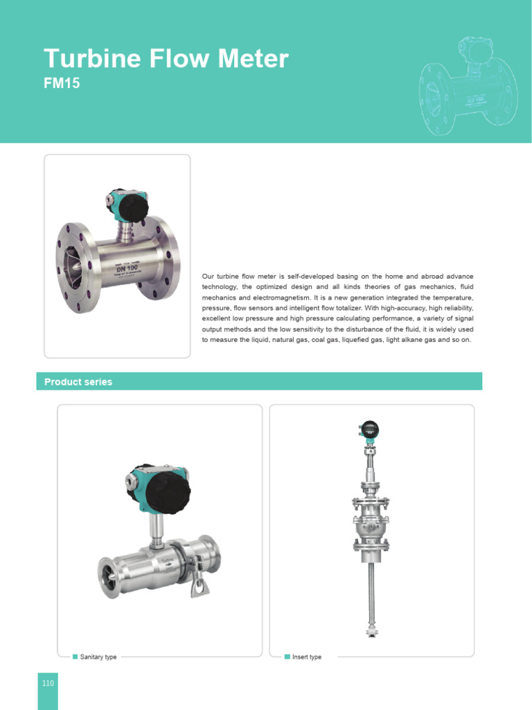 Feejoy Brochure | PDF | Flow Measurement | Turbine