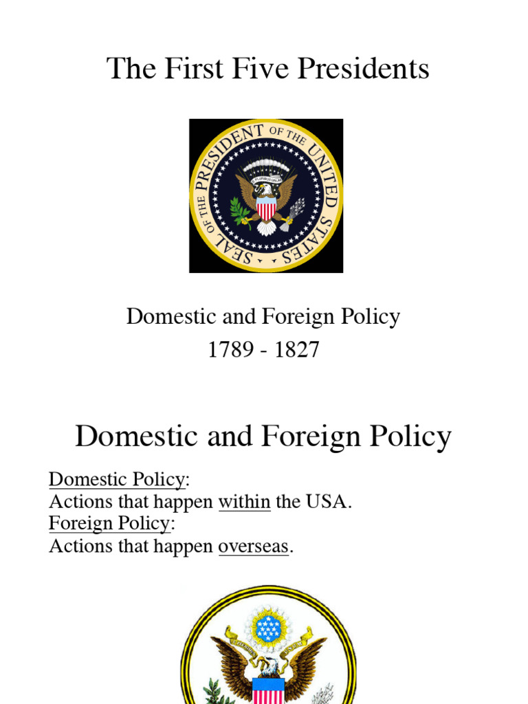 First Five Presidents' Policies | PDF