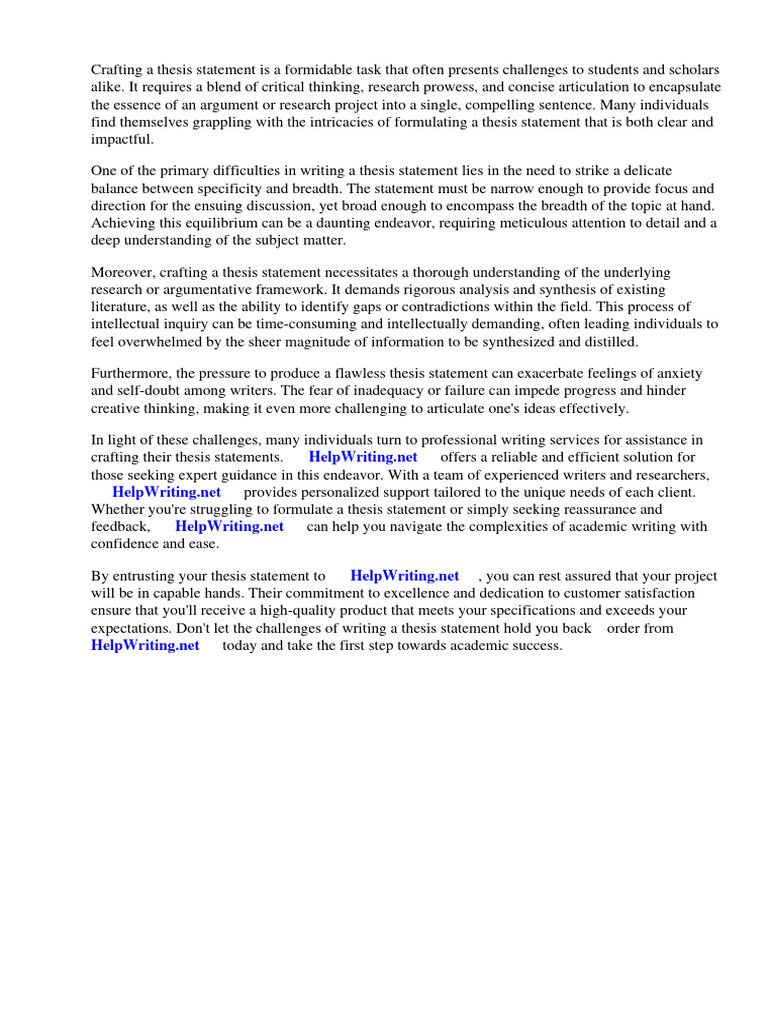 Mastering Thesis Statement Creation | PDF | Thesis | Essays