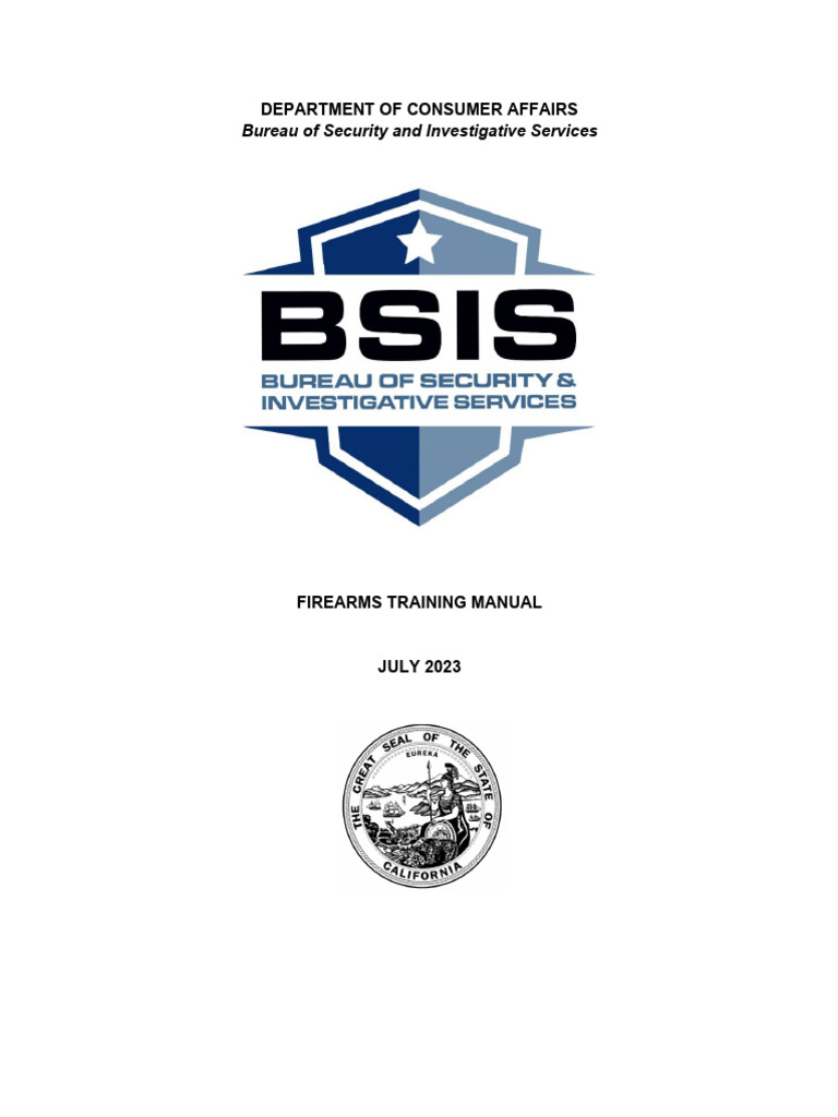 Firearms - Manual Bsis | PDF | Security Guard | Identity Document