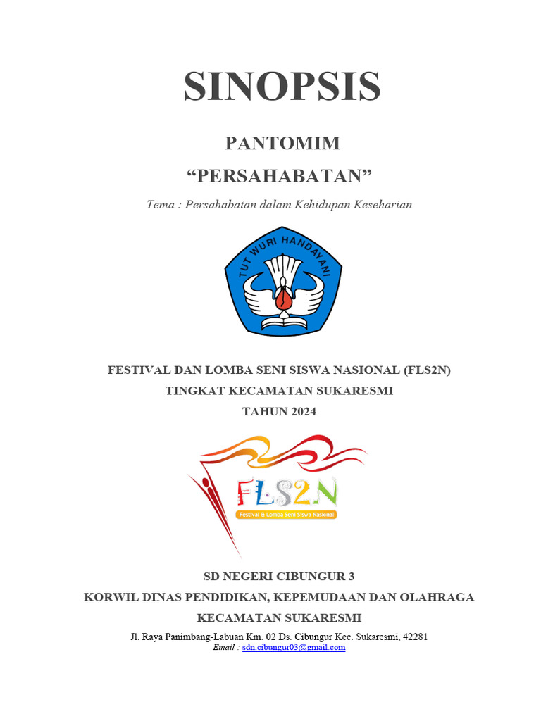 Sinopsis Pantomim Persahabatan | PDF | Seni