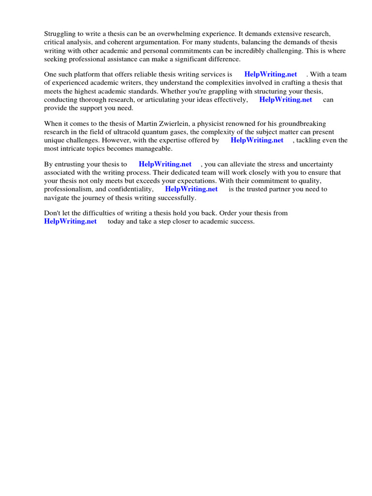 Martin Zwierlein Thesis | PDF | Matter | Atoms