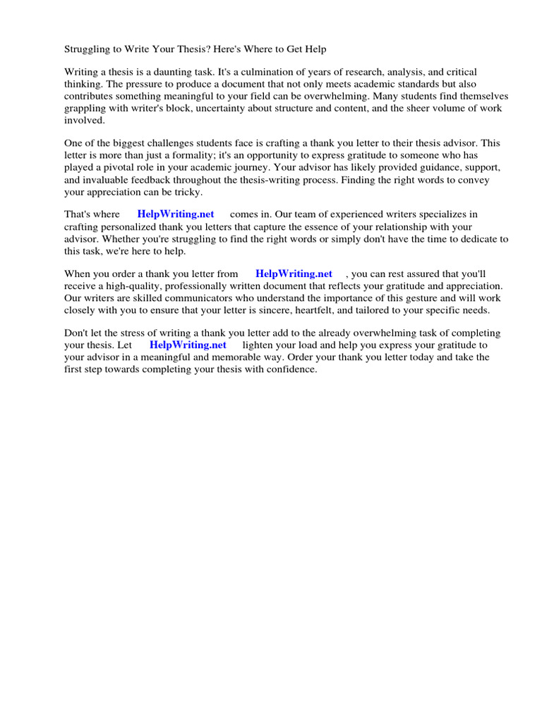 Thank You Letter Thesis Advisor | PDF | Thesis | Microsoft Power Point