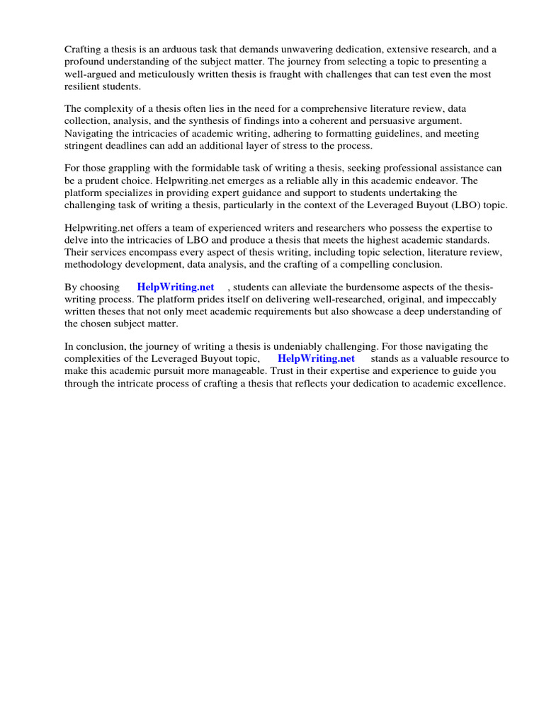 Thesis Lbo | PDF | Stocks | Sensitivity Analysis