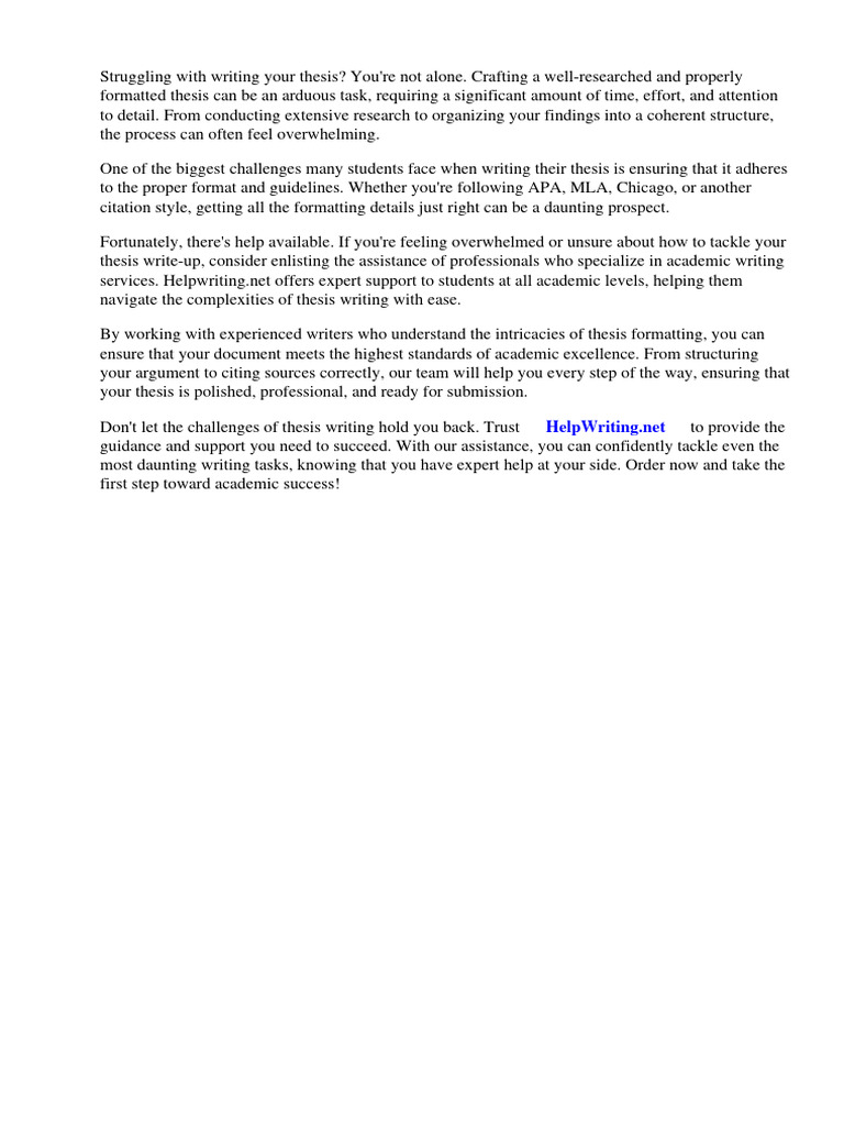 Thesis Write Up Format | PDF | Thesis | Statistics