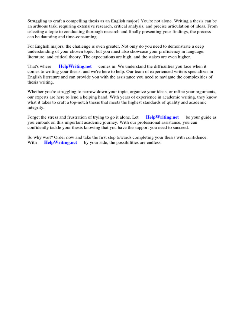 Sample Thesis Titles for English Majors | PDF | Thesis | Essays