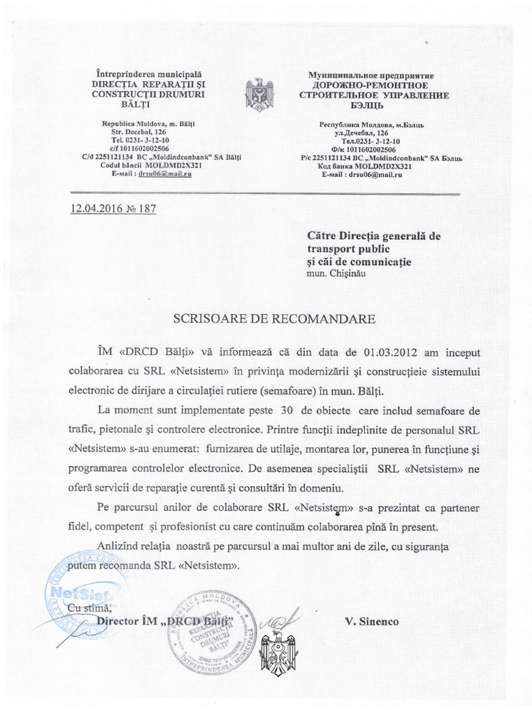 Scris de Recomandare - Signed | PDF