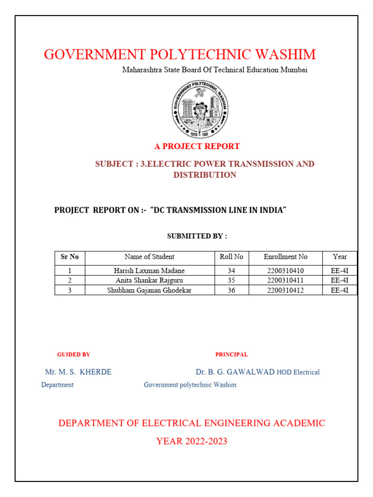 EPT Micro Project | PDF | Electric Power Transmission | High Voltage Direct Current