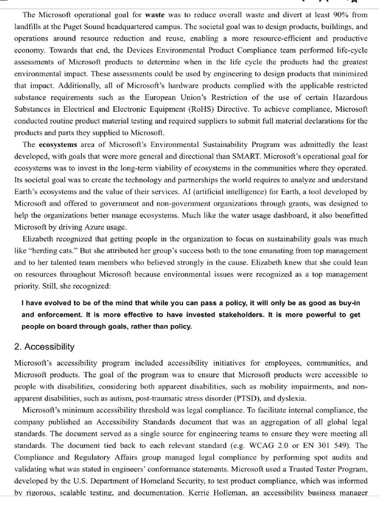 Microsoft Case[1]-5 | PDF | Life Cycle Assessment | Accessibility