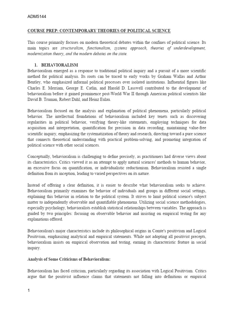 Prep Pol. Theory | PDF | World Systems Theory | Systems Theory