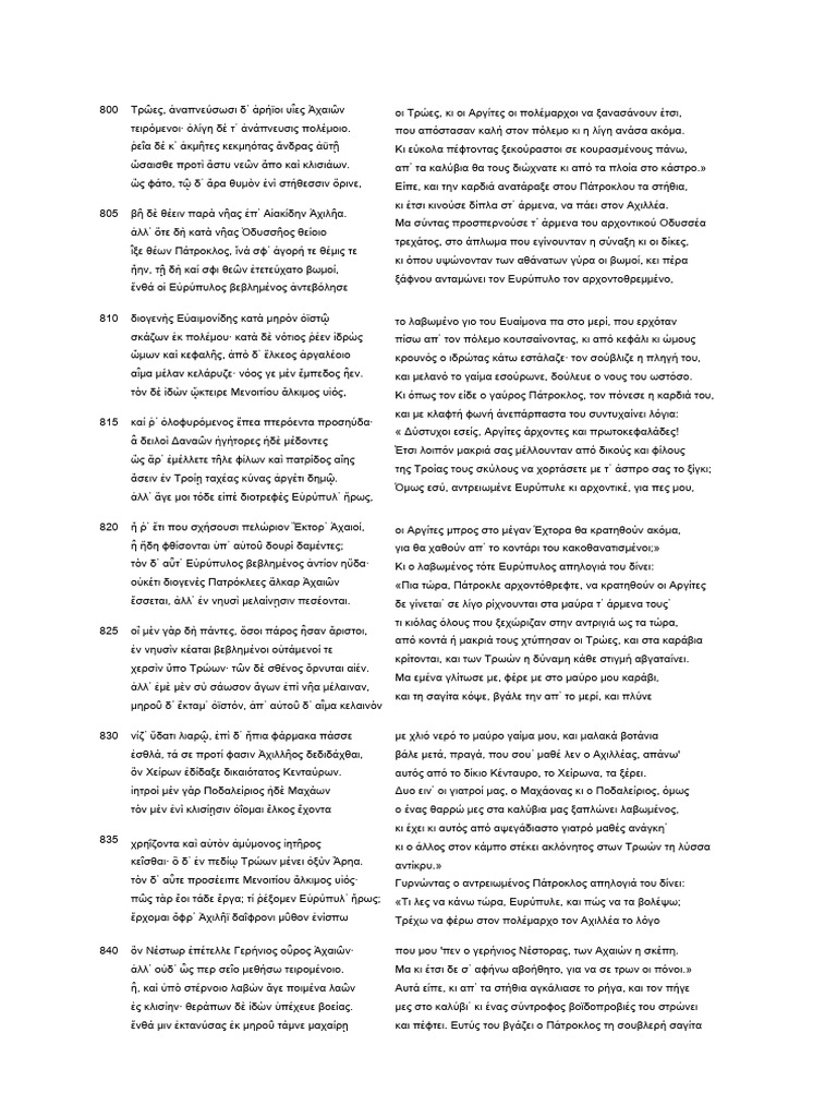 ΟΜΗΡΟΥ ΙΛΙΑΣ -Λ-800 | PDF