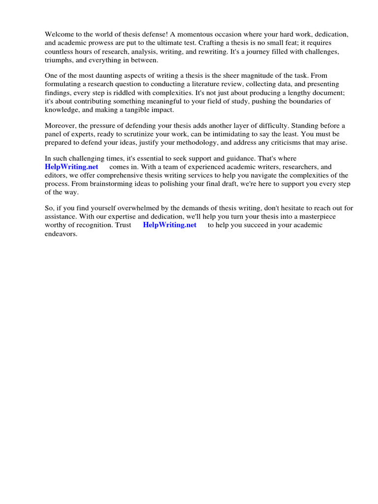 Welcome Speech For Thesis Defense | PDF | Thesis | Essays