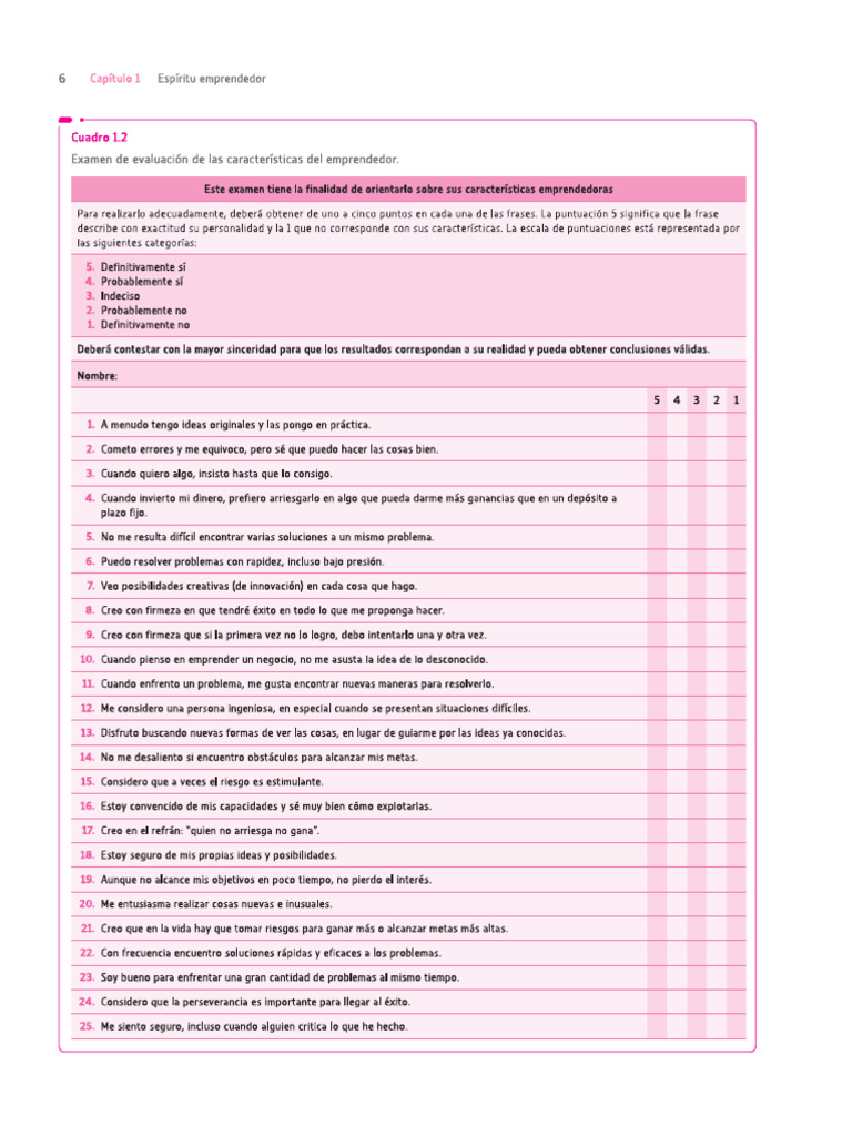 Evaluacion Emprendedor 6-8-085147 | PDF