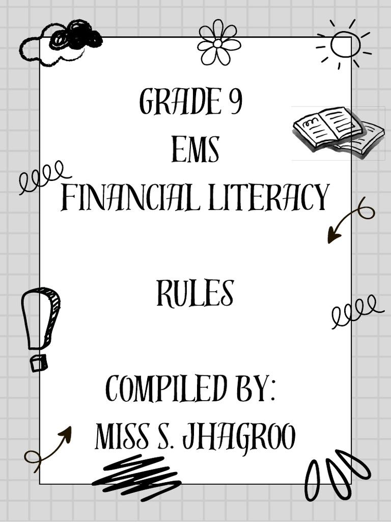 Grade 9 EMS Financial Literacy Guide | PDF | Debits And Credits ...