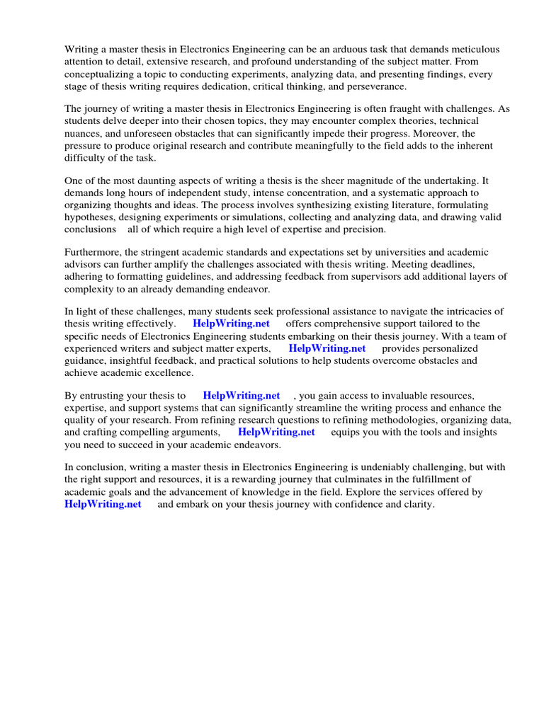 Master Thesis Electronics Engineering | PDF | Thesis | Electrical ...