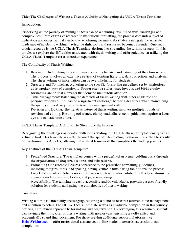 Ucla Thesis Template | PDF | Thesis | Page Layout