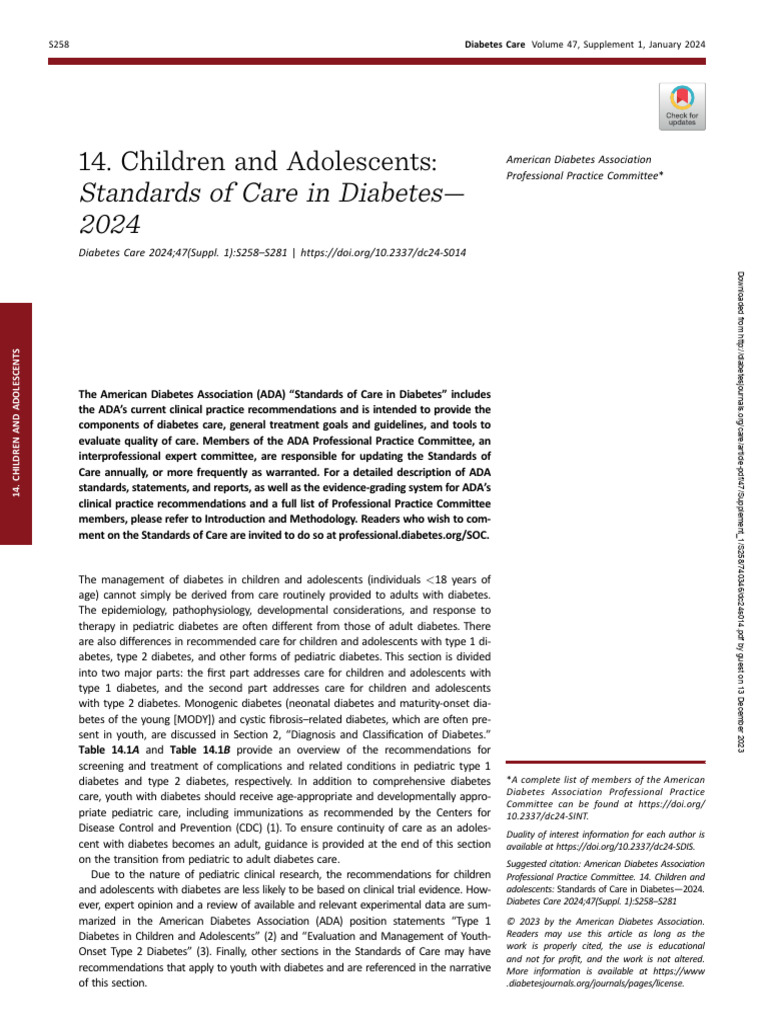 16 Ada | PDF | Diabetes Management | Diabetes