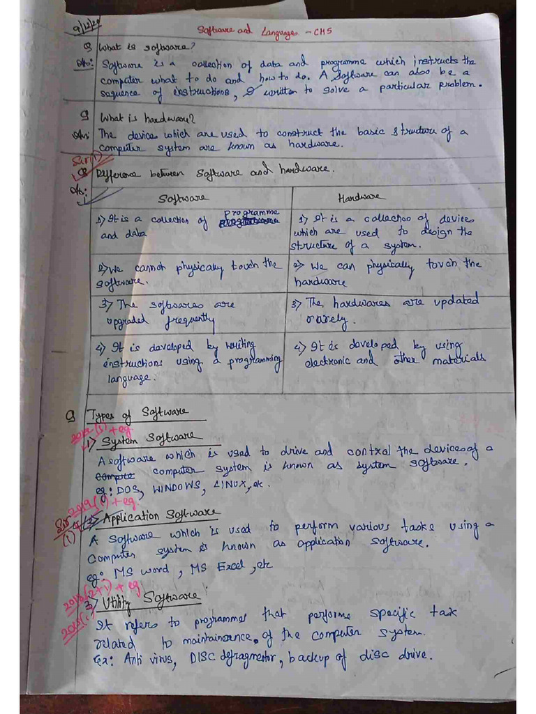 Software and Languages Notes | PDF