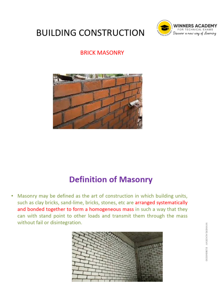 Brick Masonry | PDF | Building Technology | Architectural Design