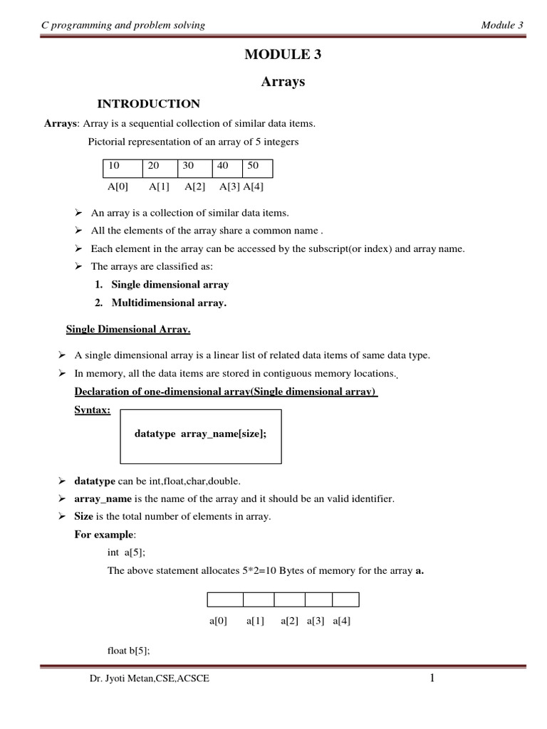 Module 3 Cps | PDF | String (Computer Science) | Computer Science