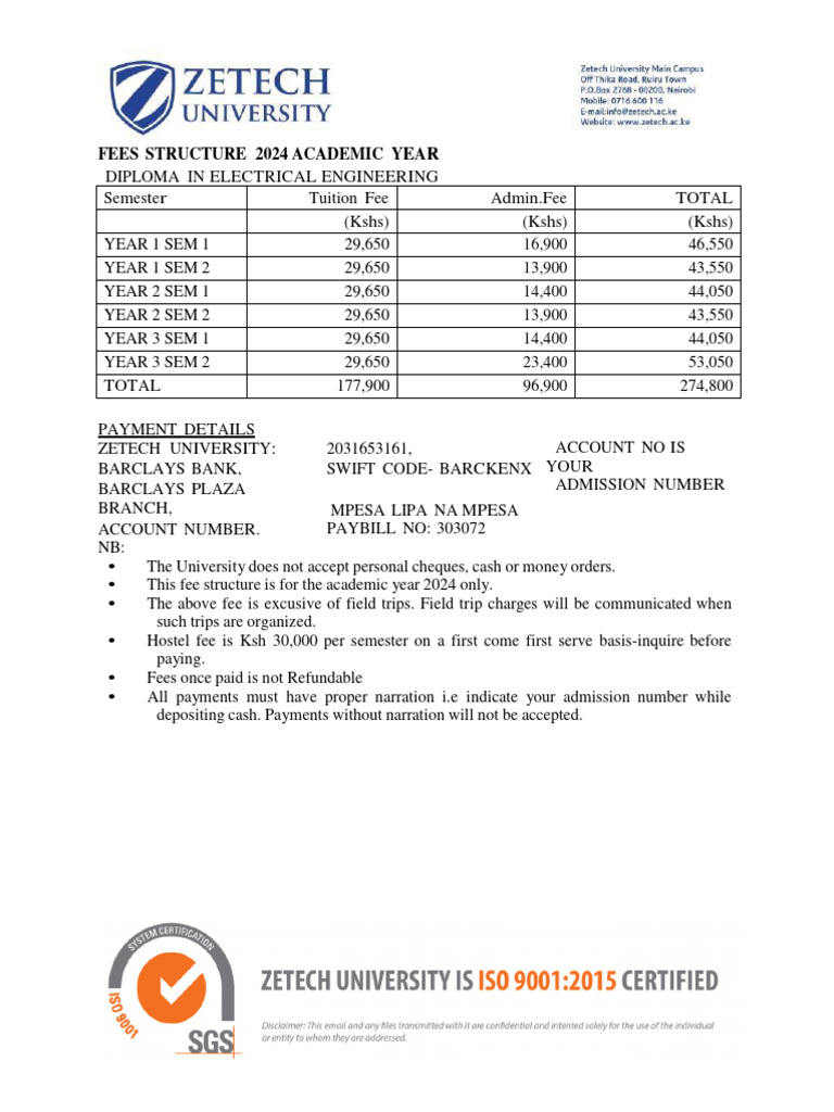 Fees Strucuture Fy2024 - SSP Dip & Cert | PDF | Fee | Payments