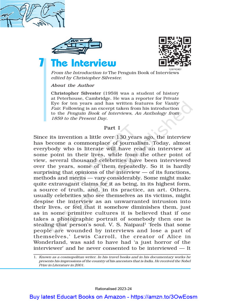 Ch-7 The Interview | PDF | Novels | Ellipsis