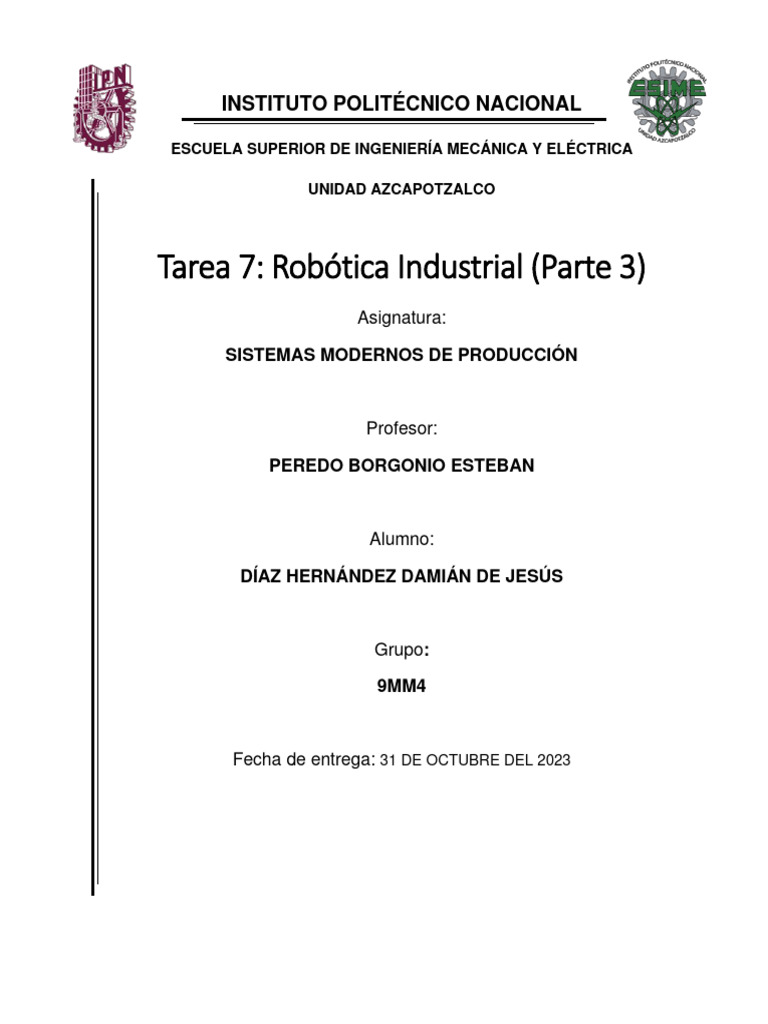T7 DHDJ | PDF | Robot | Robótica