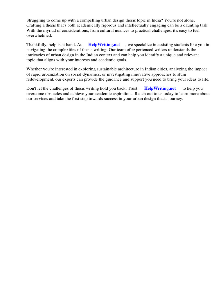 Urban Design Thesis Topics India Pdf Urban Design Thesis