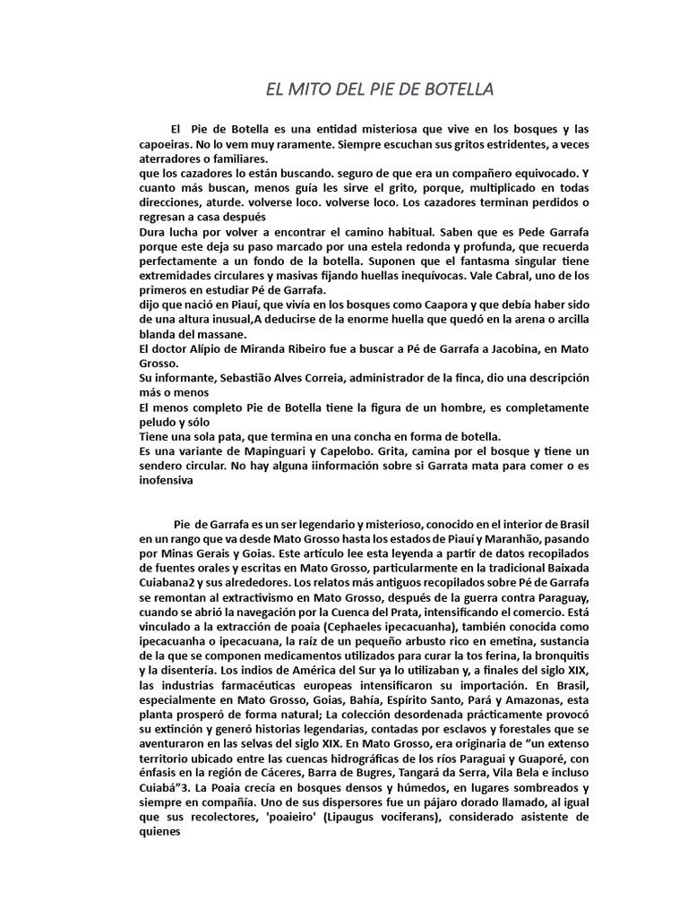 Pé de Garrafa | PDF