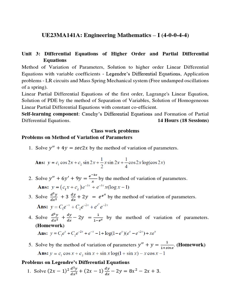 Engineering Math for Engineers | PDF | Partial Differential Equation | Differential Equations