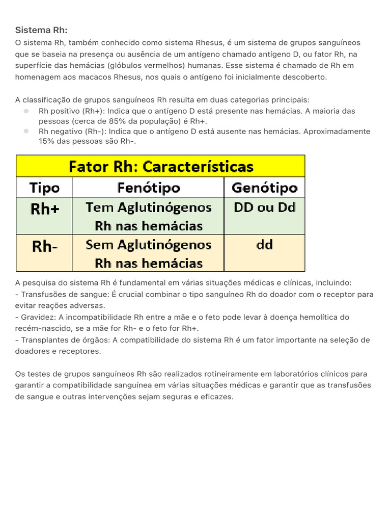 Sistema Rh | PDF