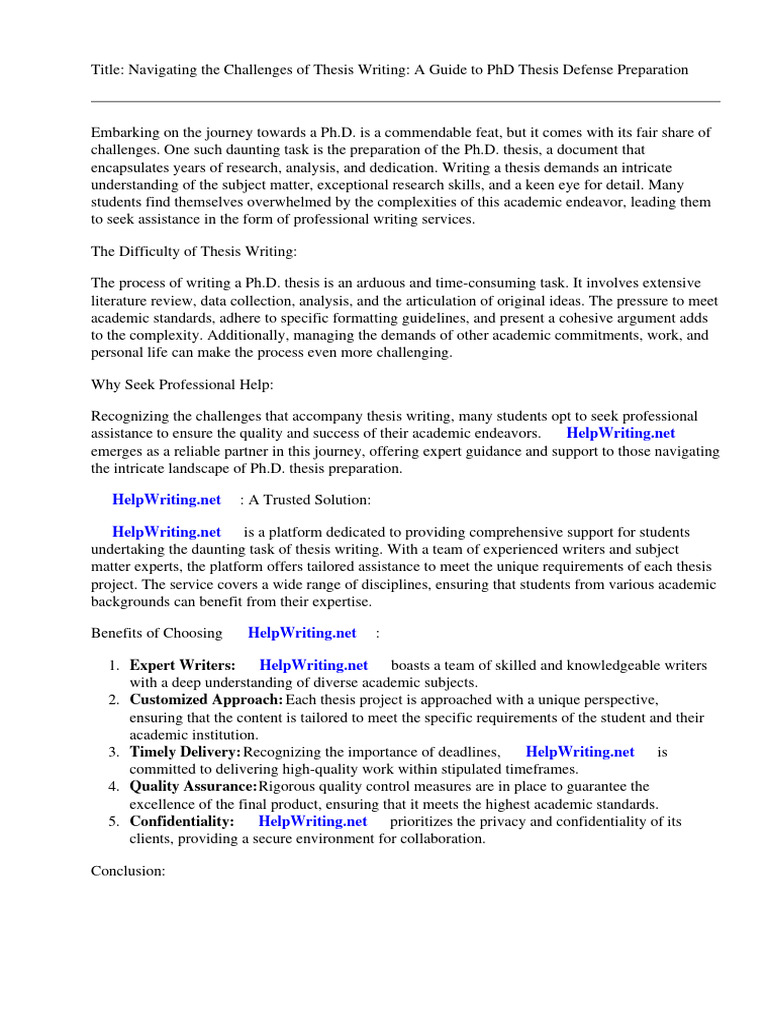 How To Prepare For PHD Thesis Defense | PDF | Thesis | Microsoft Power ...