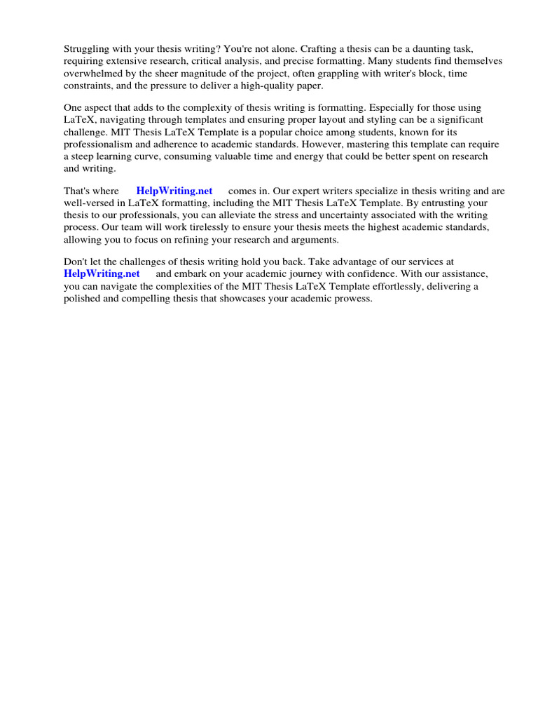 Mit Thesis Latex Template | PDF | Thesis