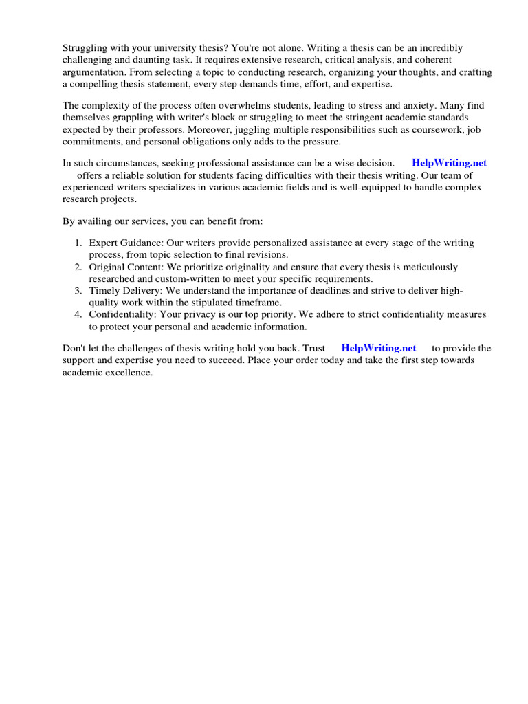 University Thesis Statement Examples | PDF | Essays | Thesis