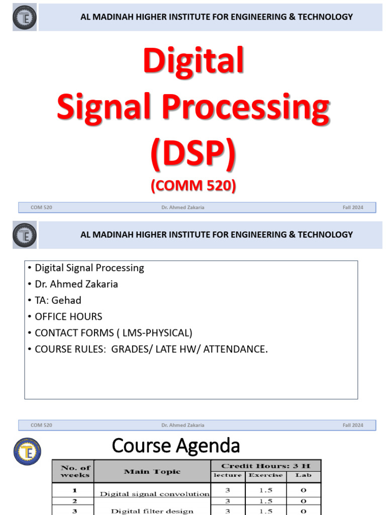 LEC 12 | PDF | Digital Signal Processing | Filter (Signal Processing)
