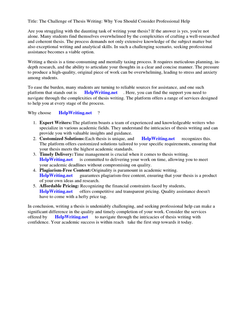 Assignment and Thesis Writing (English) 4th Edition | PDF | Thesis | Essays