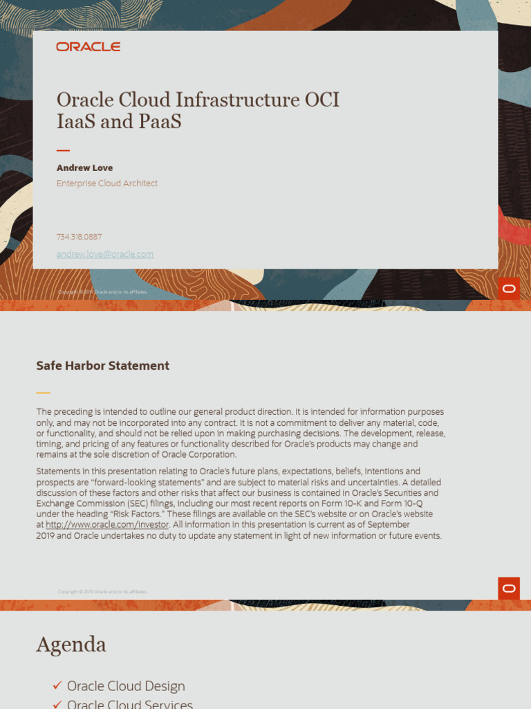 Oracle Cloud Infrastructure Oci Pdf Computer Network Cloud Computing