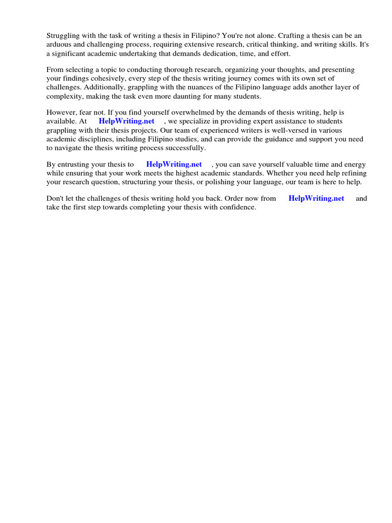 Mga Halimbawa NG Filipino Thesis | PDF | Tagalog Language | Human ...