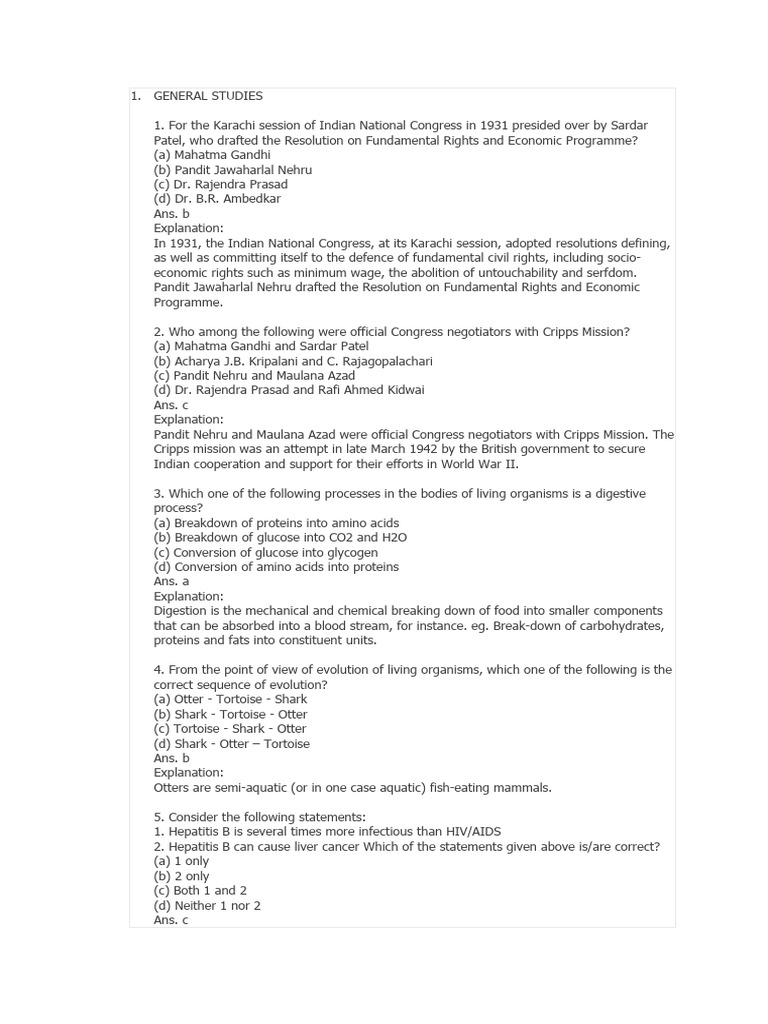GS Question Answer | PDF | Taxes | Influenza