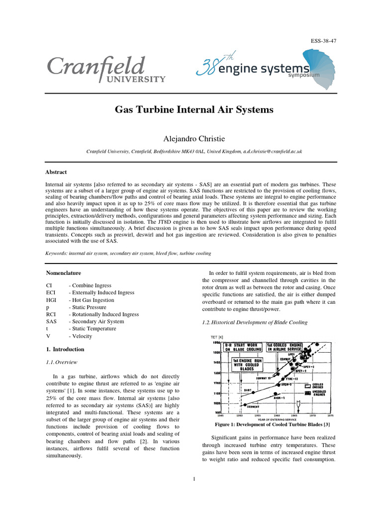 Gas Turbine Internal Air Systems: Alejandro Christie | PDF | Gas ...