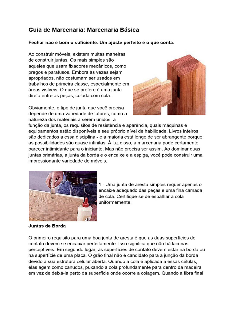 Guia de Marcenaria Marcenaria Básica | PDF