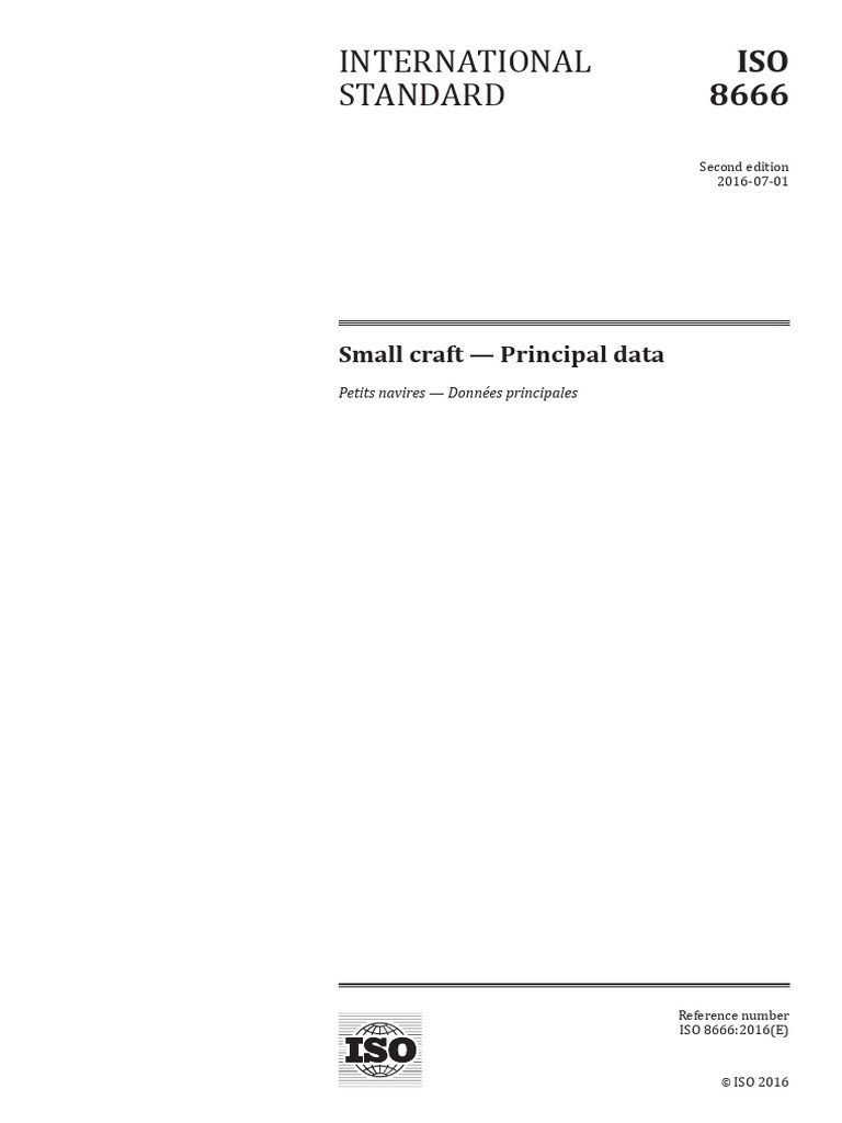 ISO 8666 2016 (E) - Character PDF Document | PDF | International ...