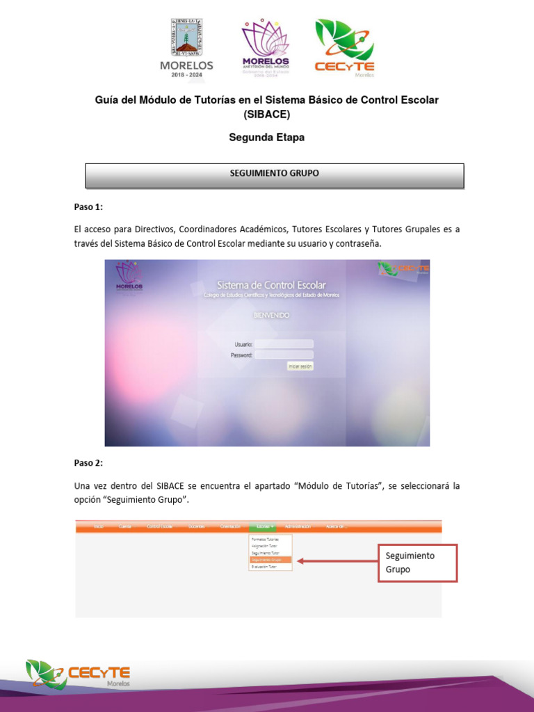 Guía Del Módulo de Tutorías en El Sistema Básico de Control Escolar ...