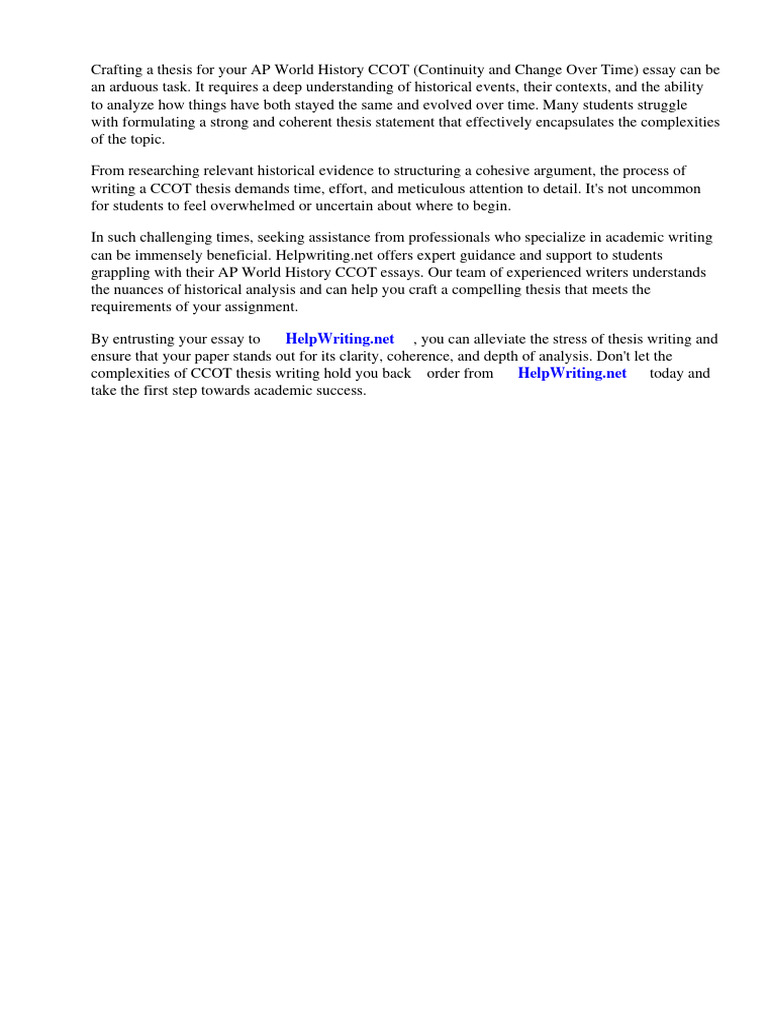 AP World History Thesis Help | PDF | Essays | Advanced Placement