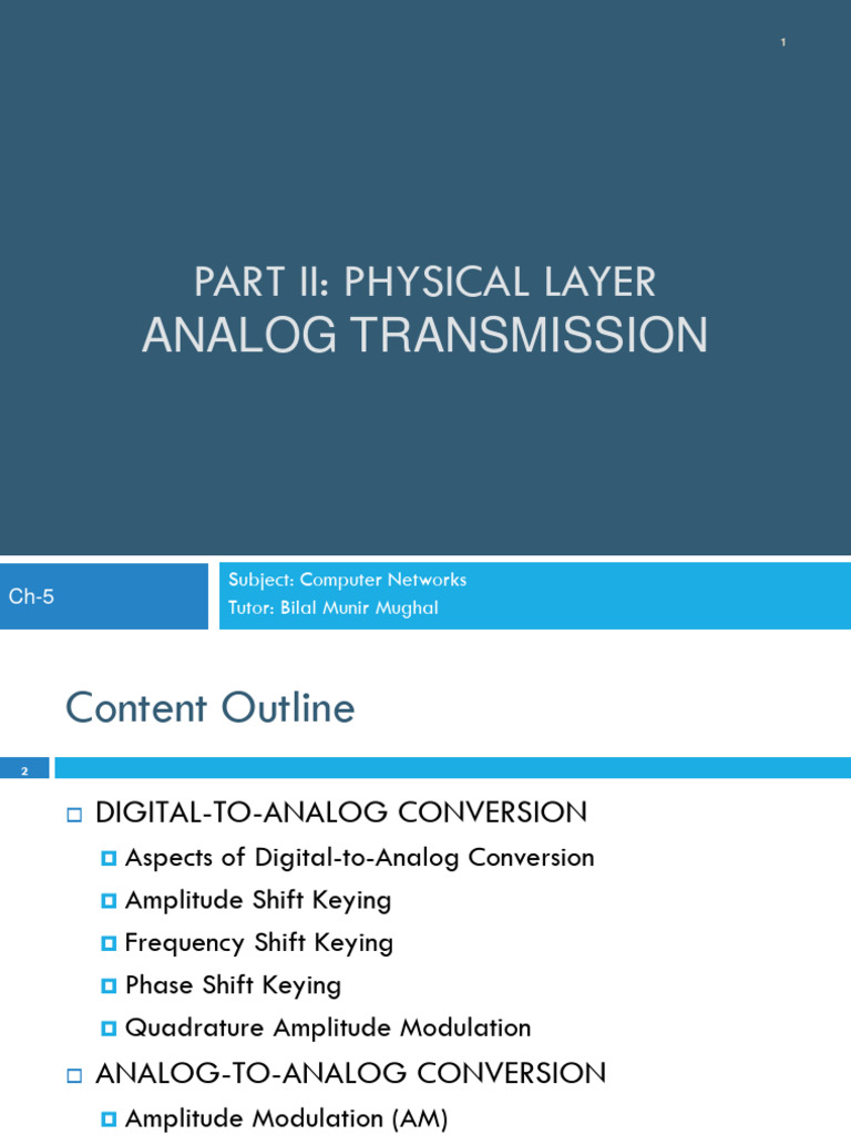 Ch05 Analog Transmission Pdf Modulation Frequency Modulation 8583